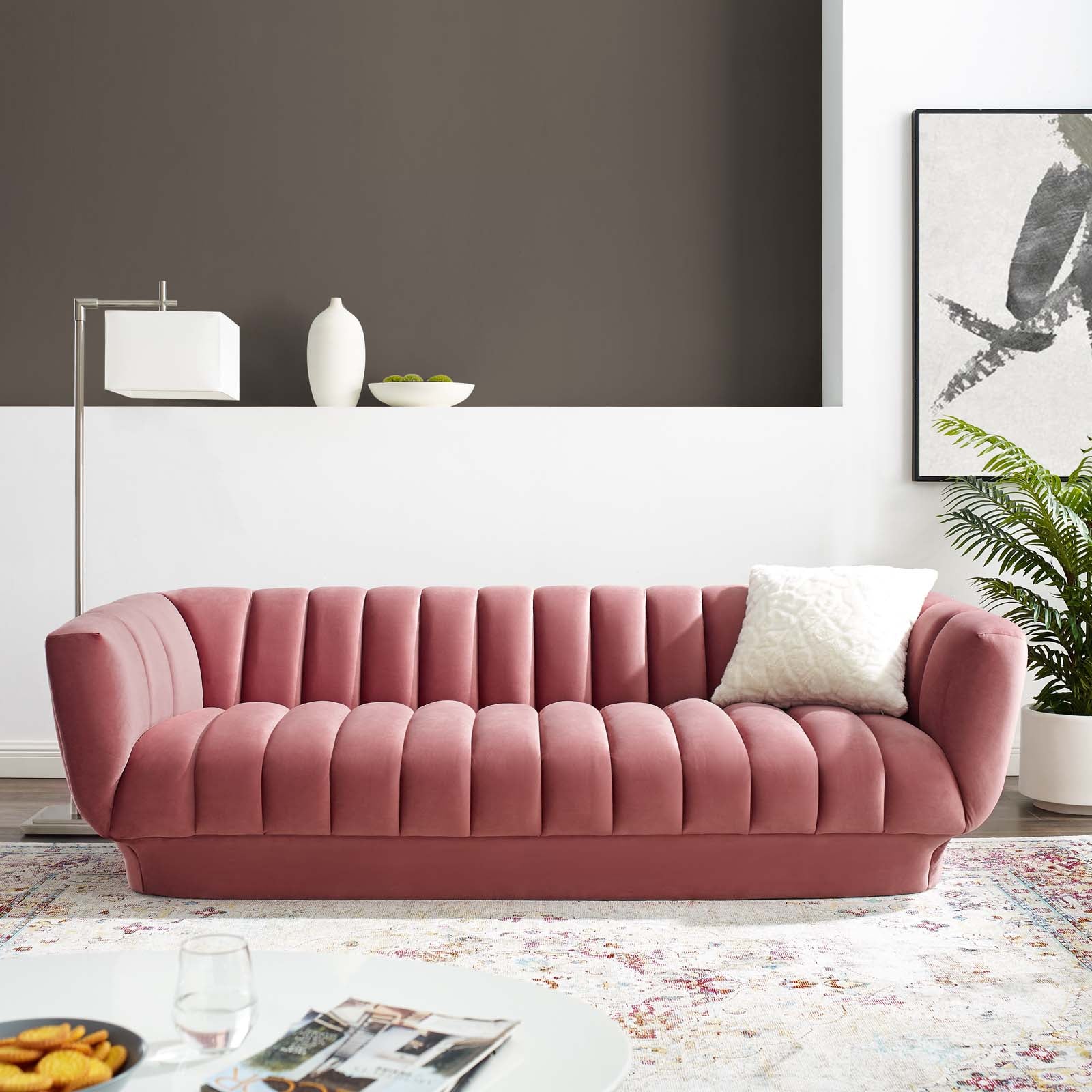 Vertical tufted sofa store
